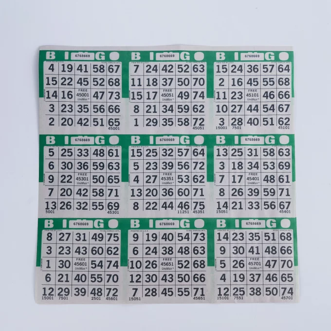 Bingo Paper Sheets (9-Card) | Designed for Durability & Easy Play