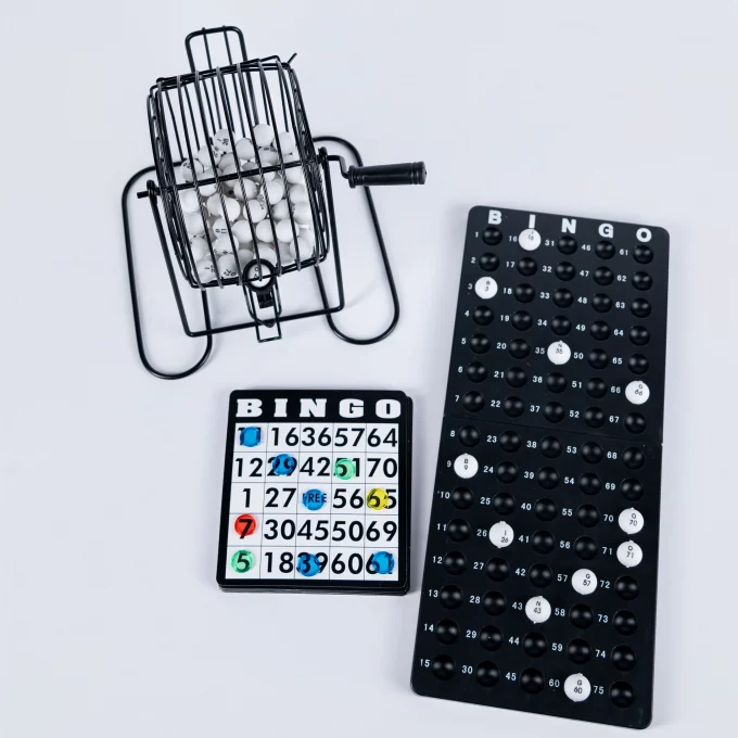 Rubber-Coated Bingo Cage Set | Smooth & Reliable Play Anywhere