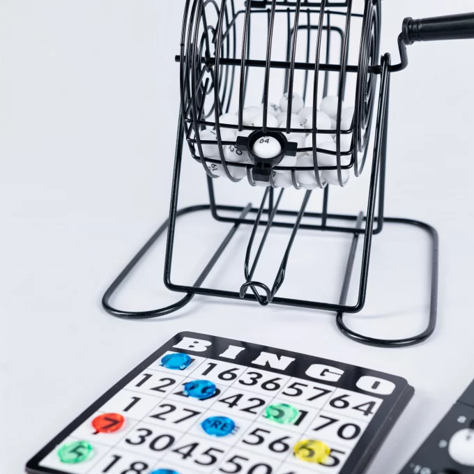 Rubber-Coated Bingo Cage Set | Smooth & Reliable Play Anywhere