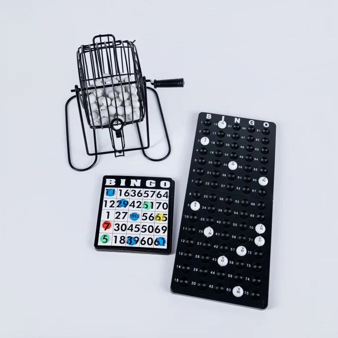 Rubber-Coated Bingo Cage Set | Smooth & Reliable Play Anywhere